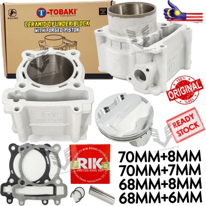 Y15ZR V1/V2/LC135 Tobaki Racing Block Ceramic Cylinder Block Full Set With Forged Piston ...