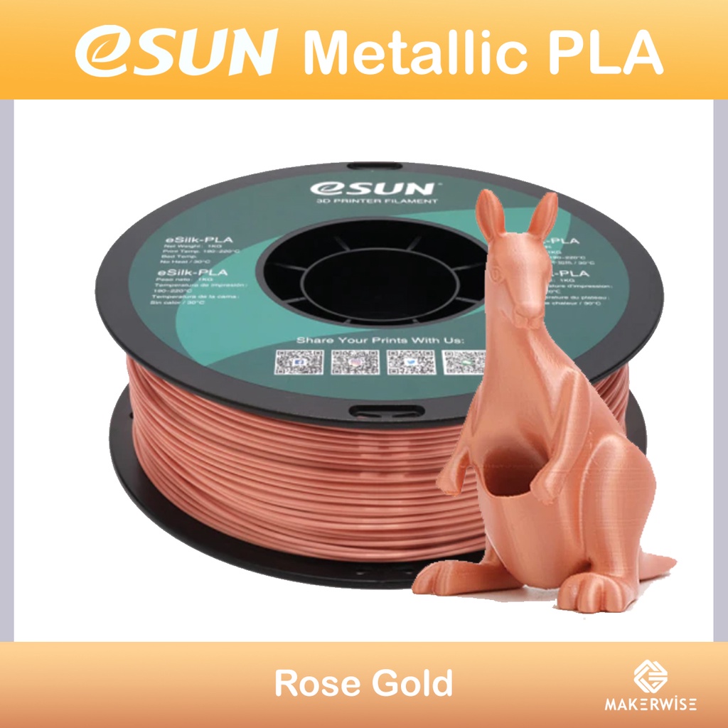 eSUN Silk PLA Filament 1KG 1.75mm Gold Silver Copper Metal eSILK FDM 3D ...