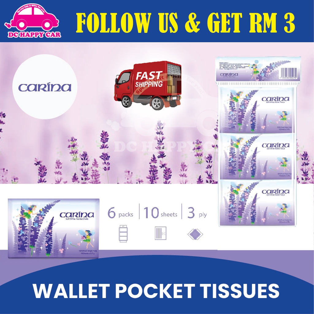 WALLET POCKET TISSUES - 3PLYx 10 SHEETS x 6 PACKS | Shopee Malaysia