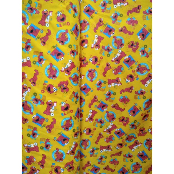 Microtex meter fabric with mi elmo motif | Shopee Malaysia