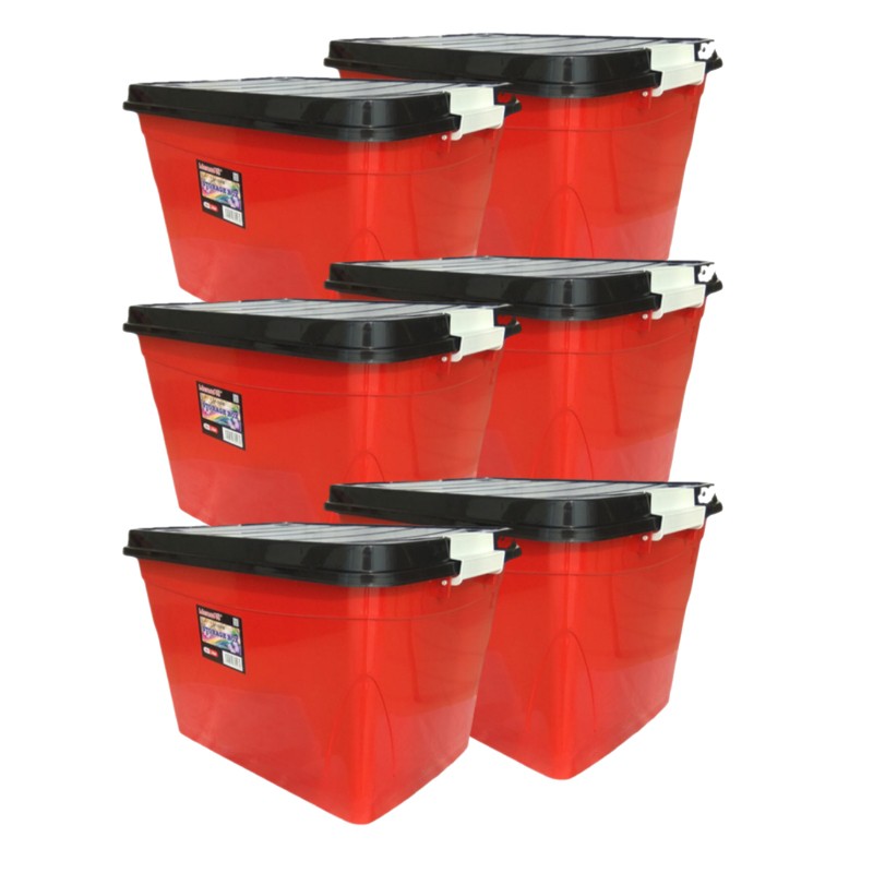 Ms.Me 6pcs 4pcs Tight Closure 80L Waterproof Houseware Plastic Storage ...