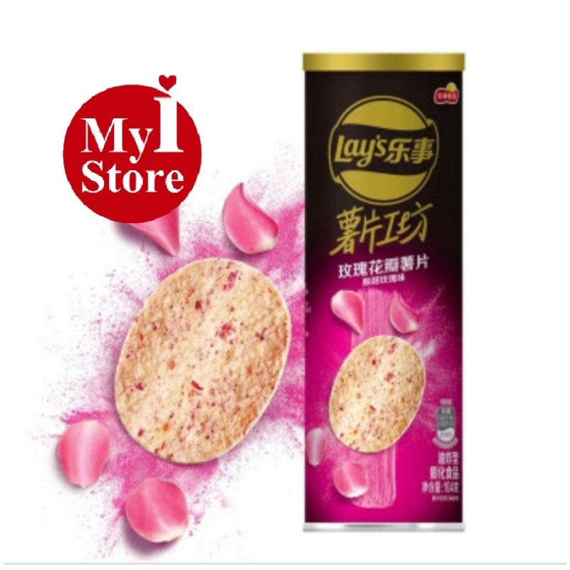 乐事玫瑰花瓣酸甜玫瑰味薯片(104g) Lay's Rose Petal Sweet And Sour Flavor Potato Chips ...