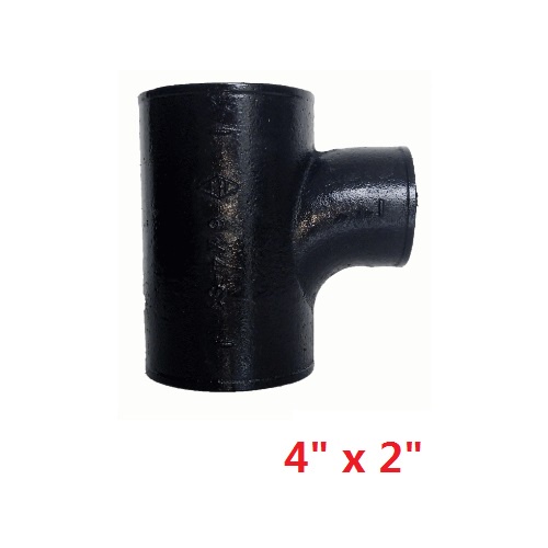 IH HUBLESS CAST IRON TEE 100MM x 50MM , 100MM x 80MM (4" x 2" , 4" x 3 ...