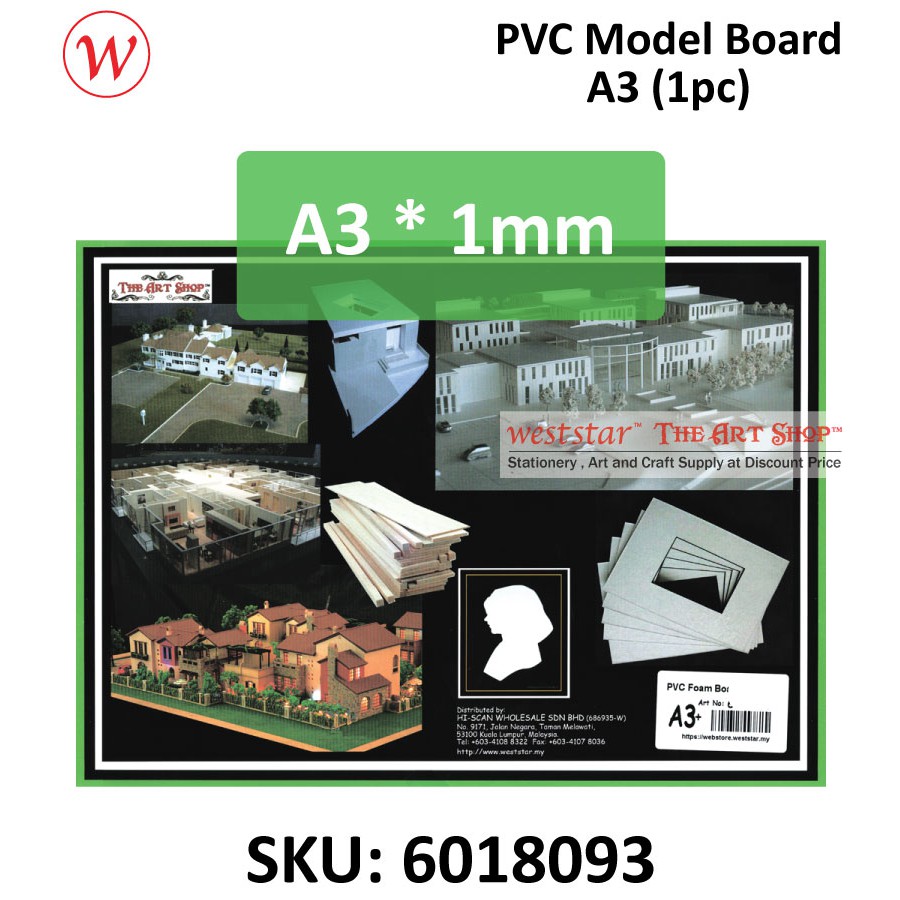 [Weststar] (1/2) A4, A3 PVC Model Board , Modelling board | For Architectural Model Making ...