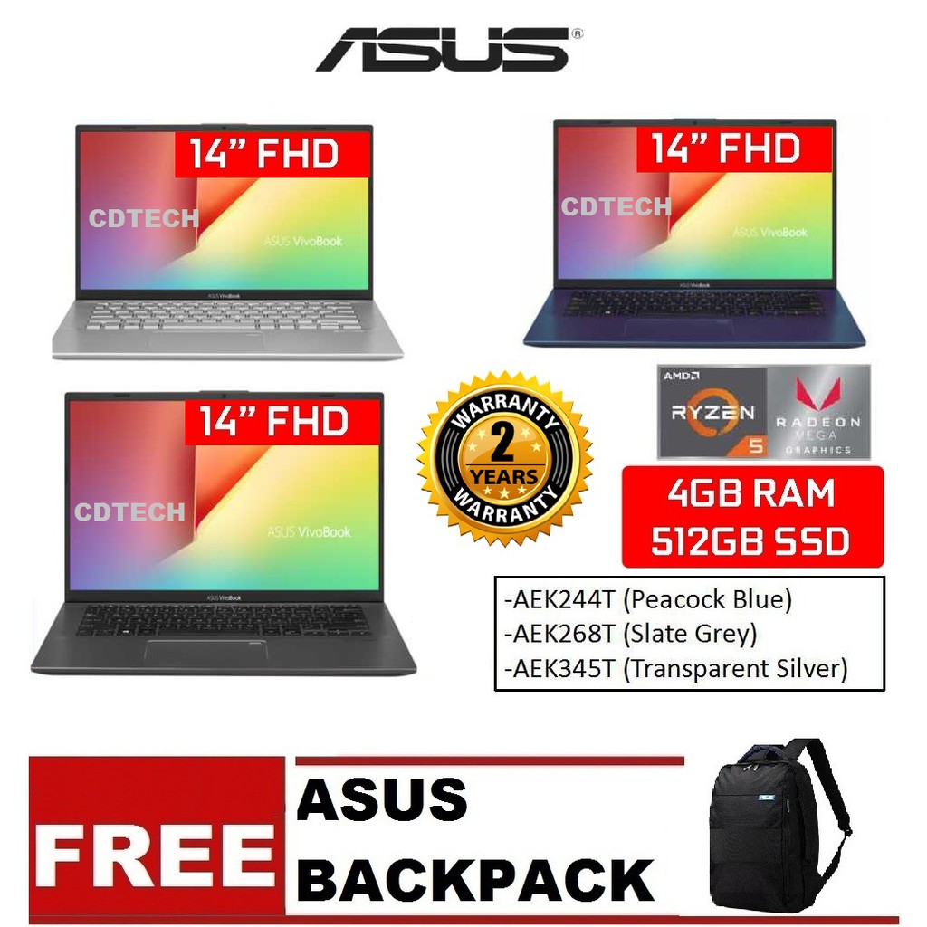Asus Vivobook A412D-AEK244T / AEK268T /AEK345T(R5-3500U, 4GB, 512GB SSD ...