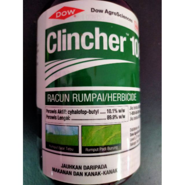 500ML Clincher 100EC Dow Cyhalofop Butyl 10.1% Racun Rumput Padi ...
