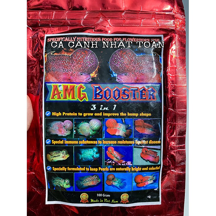 Amg BOOSTER LA HAN FISH FOOD SUPPORTS CHAU, HEAD, COLOR 100G | Shopee ...