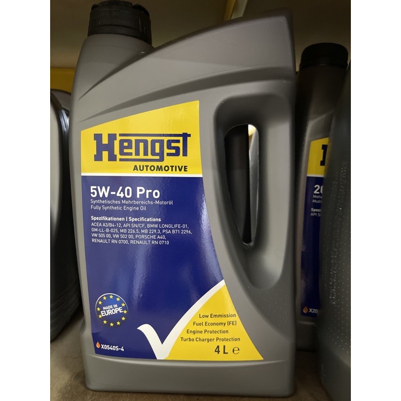 5w40 hengst engine oil Pro 4ltr | Shopee Malaysia