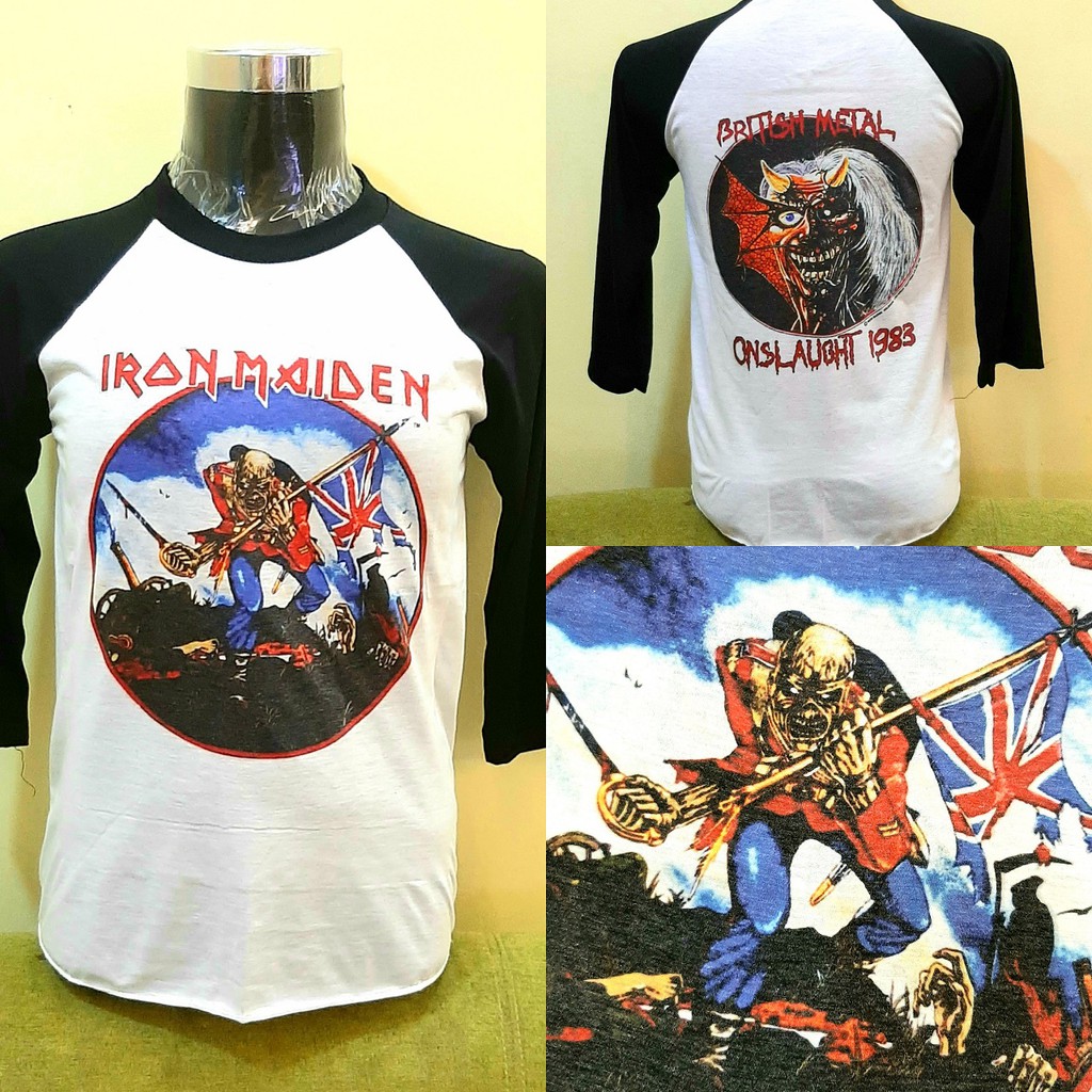 🔥🔥 Baju Band Vintage Reprint Lengan 3Q Tiga Suku Print Serap Iron ...