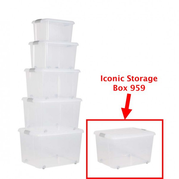 Felton - Iconic Storage Box With Wheel (FSB-959) - Clear - One box ...
