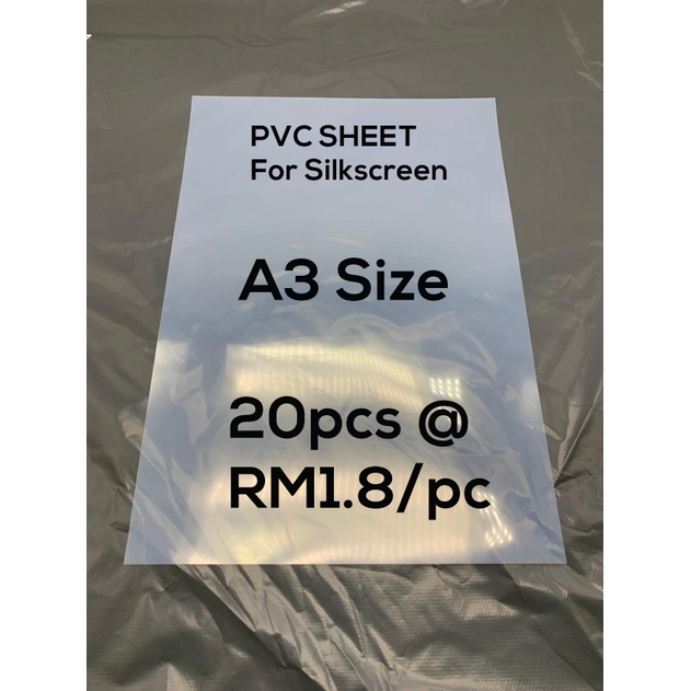 SILKSCREEN FILEM A3 / A4 Size Inkjet Transparent PVC Sheet for ...