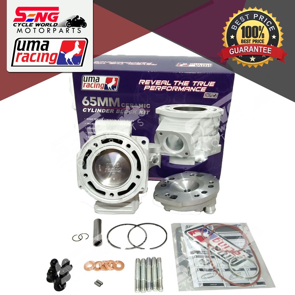 KAWASAKI KR150 RACING CYLINDER BLOCK & HEAD SET (65MM) UMA RACING ...