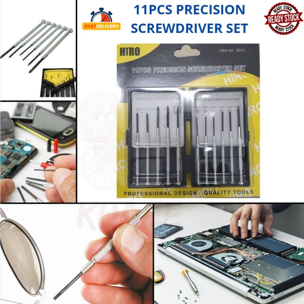 11 Pieces Precision Screwdriver Set Small Screwdriver Bit / Set 11 Mata ...