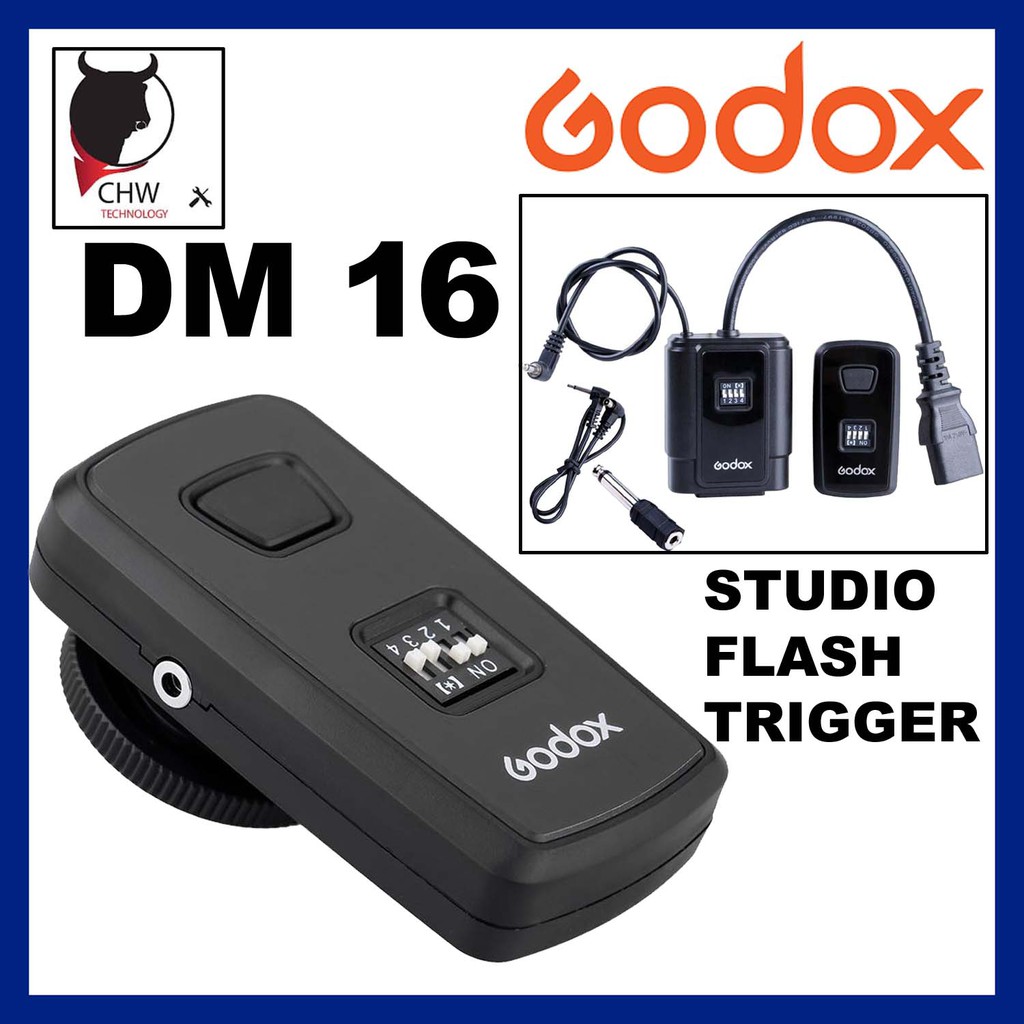 GODOX ORIGINAL MALAYSIA STUDIO FLASH TRIGGER DM16 (WARRANTY 1 TO 1 EXCHANGE) | Shopee Malaysia