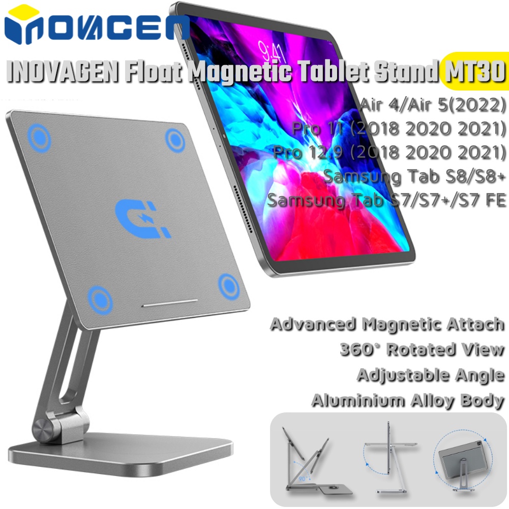 INOVAGEN Float Magnetic Tablet Stand MT30/Aluminum Body,360°Rotation ...