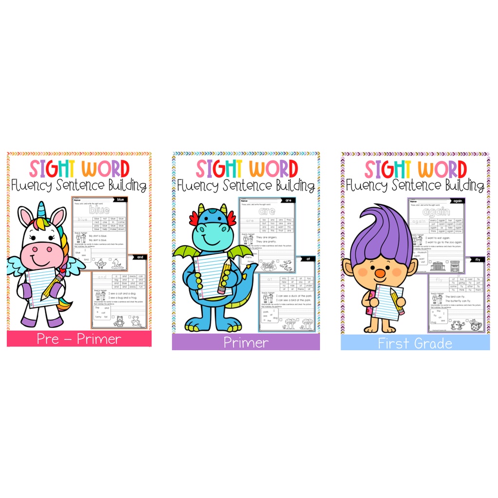 SIGHT WORD FLUENCY SENTENCE BUILDING 3 IN 1 BUNDLE | Shopee Malaysia