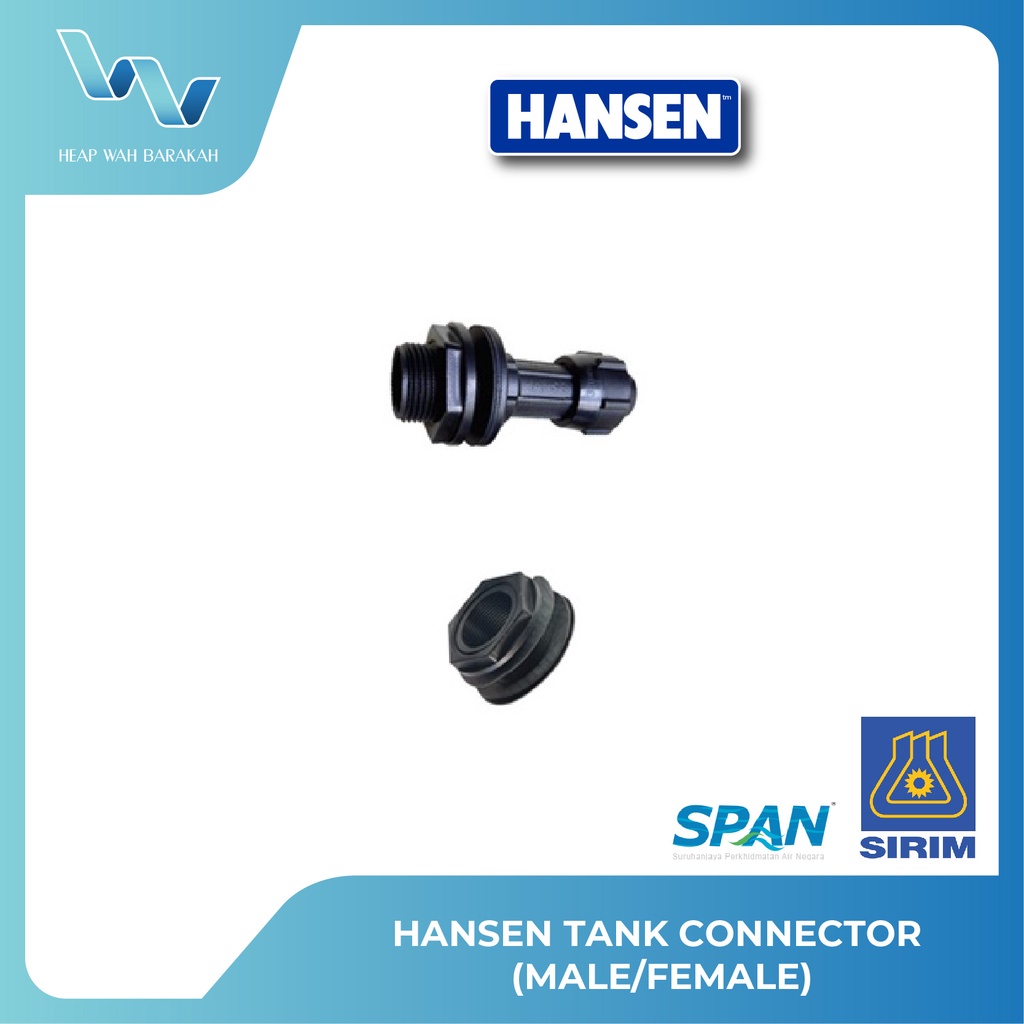 HANSEN HDPE TANK CONNECTOR (25MM - 40MM) (SIRIM/SPAN CERTIFIED ...