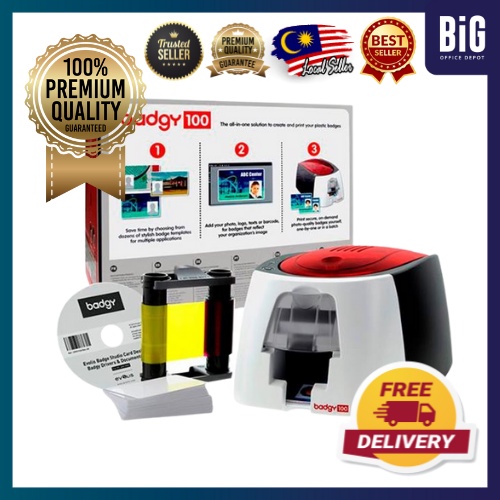 【READY STOCK】BADGY 100 ID CARD PRINTER | Shopee Malaysia