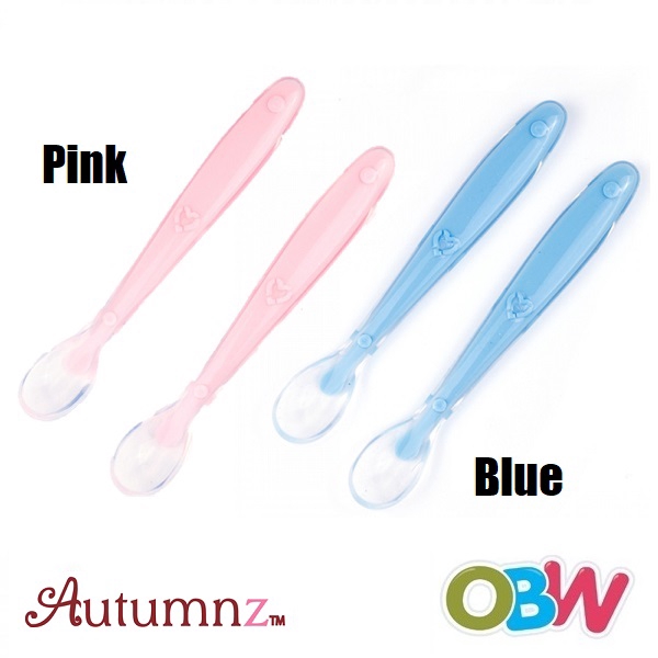 Autumnz Soft Silicone Spoon (2pcs/pack) | Baby Soft Silicone Spoon ...