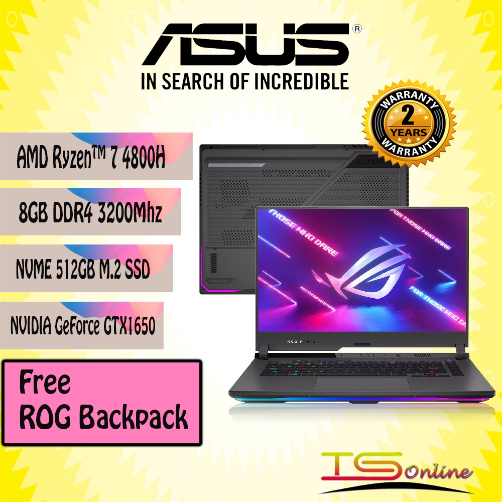 Asus ROG Strix G15 G513I-HHN044T Gaming Laptop ( 15.6' FHD IPS 144Hz R7 ...