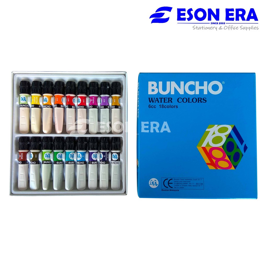 Buncho Water Colour 6cc 12 Colours /18 Colours | Shopee Malaysia