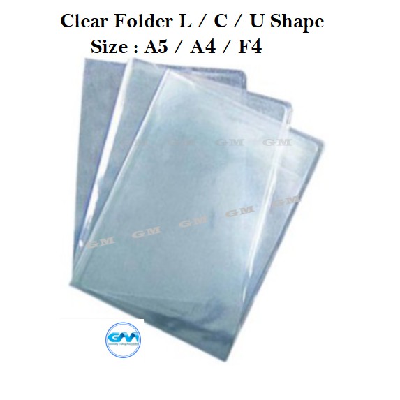 Clear Transparent Holder U shape, C Shape, L Shape A5 / A4 / F4 Paper Folder | Folder File ...