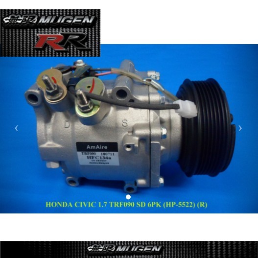 HONDA CIVIC 1.7 2000 - 2004 S5A TRF090 SANDEN 6PK (R) COMPRESSOR HP ...