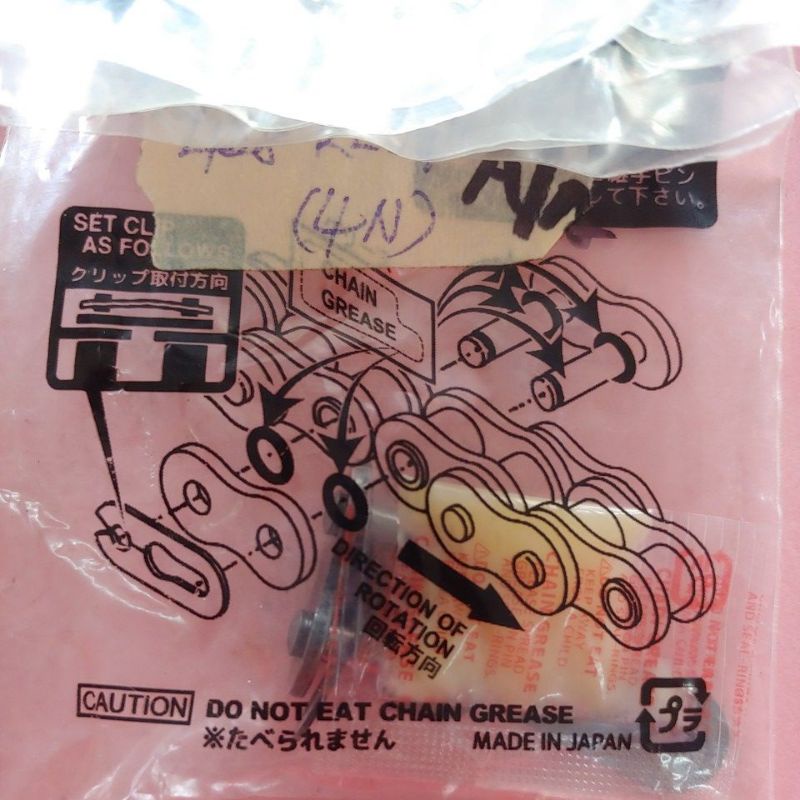 Clip rantai Pin rantai ORING 428 520 siap getah oring Made in Japan ...