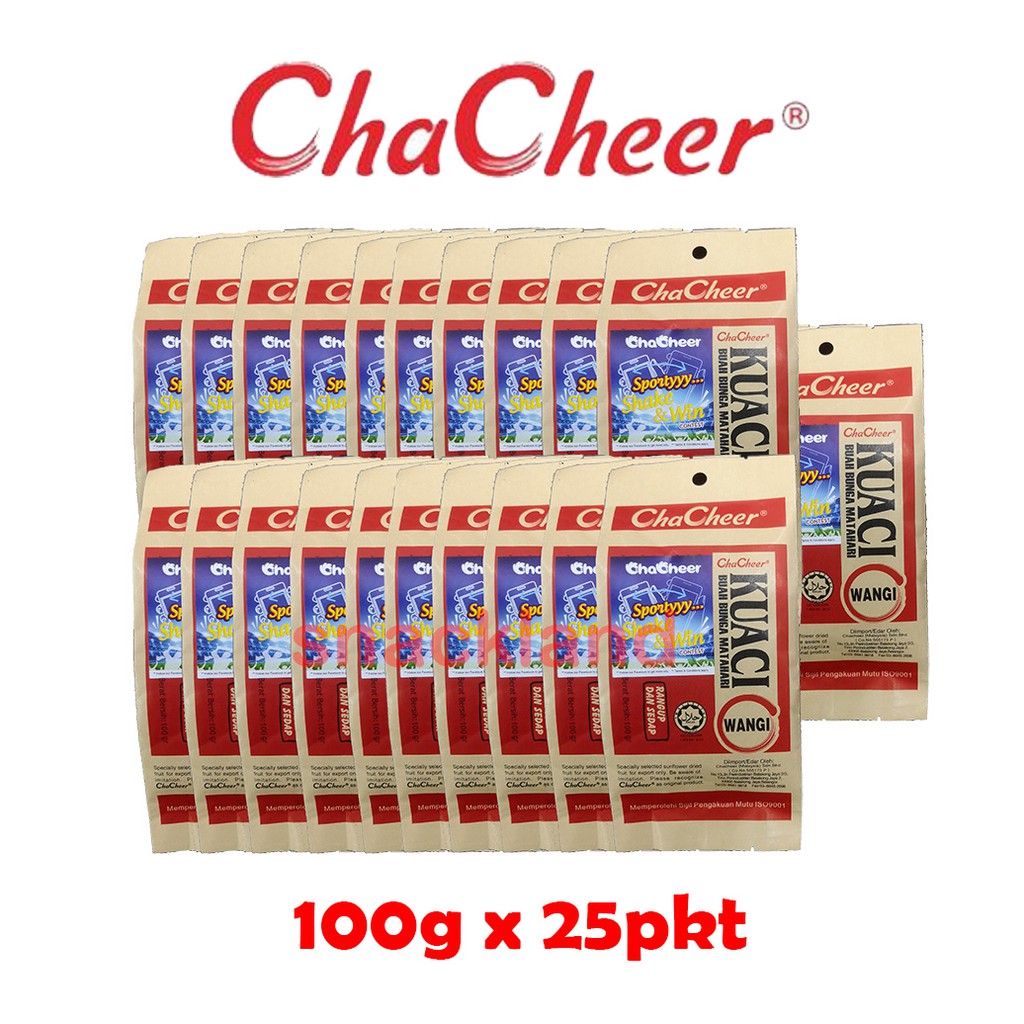 [WHOLESALE] CHA CHEER KUACI BUNGA 花瓜子 B/W:25packsX100G | Shopee Malaysia