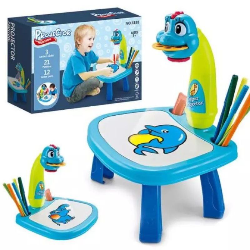 Child Learning Desk With Smart Projector Kids Painting Table Toy With ...