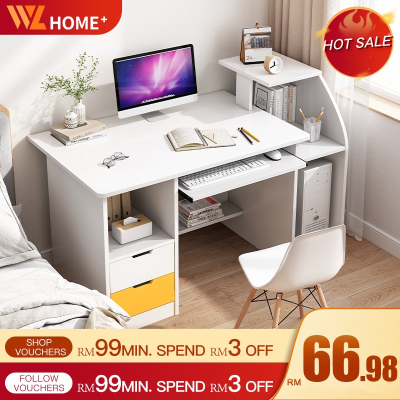 Table Meja Tulis Berwarna Computer Desk Study Table Desktop Home Office ...