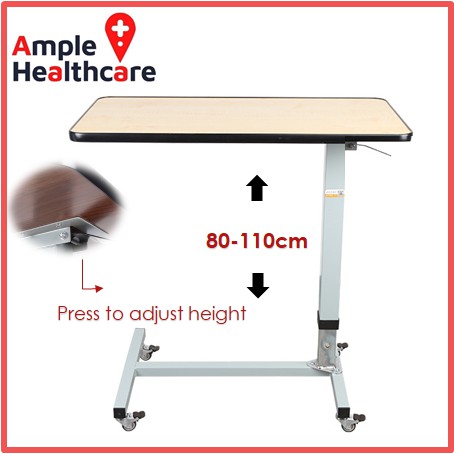 Adjustable Auto Patient Elderly Hospital Bed Mobile Overbed Table Side ...