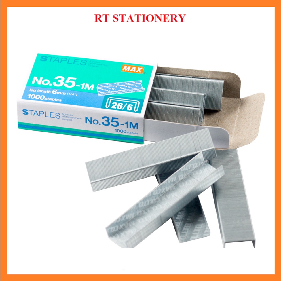Max Staples No. 35-1M (26/6) (1000 Pcs/Box) | Shopee Malaysia
