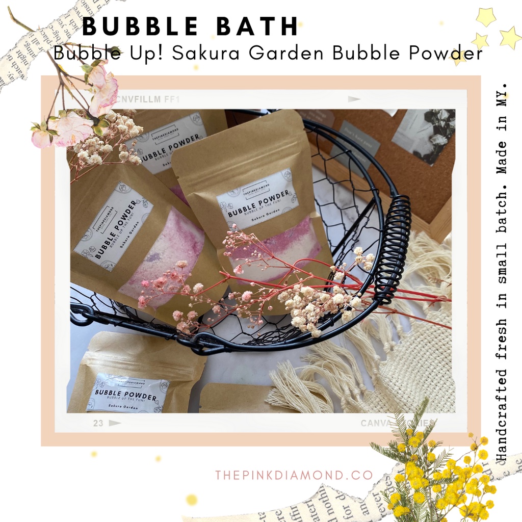 Bubble Up ! - Bubble Bath Powder (Sakura Garden) 110g | Shopee Malaysia