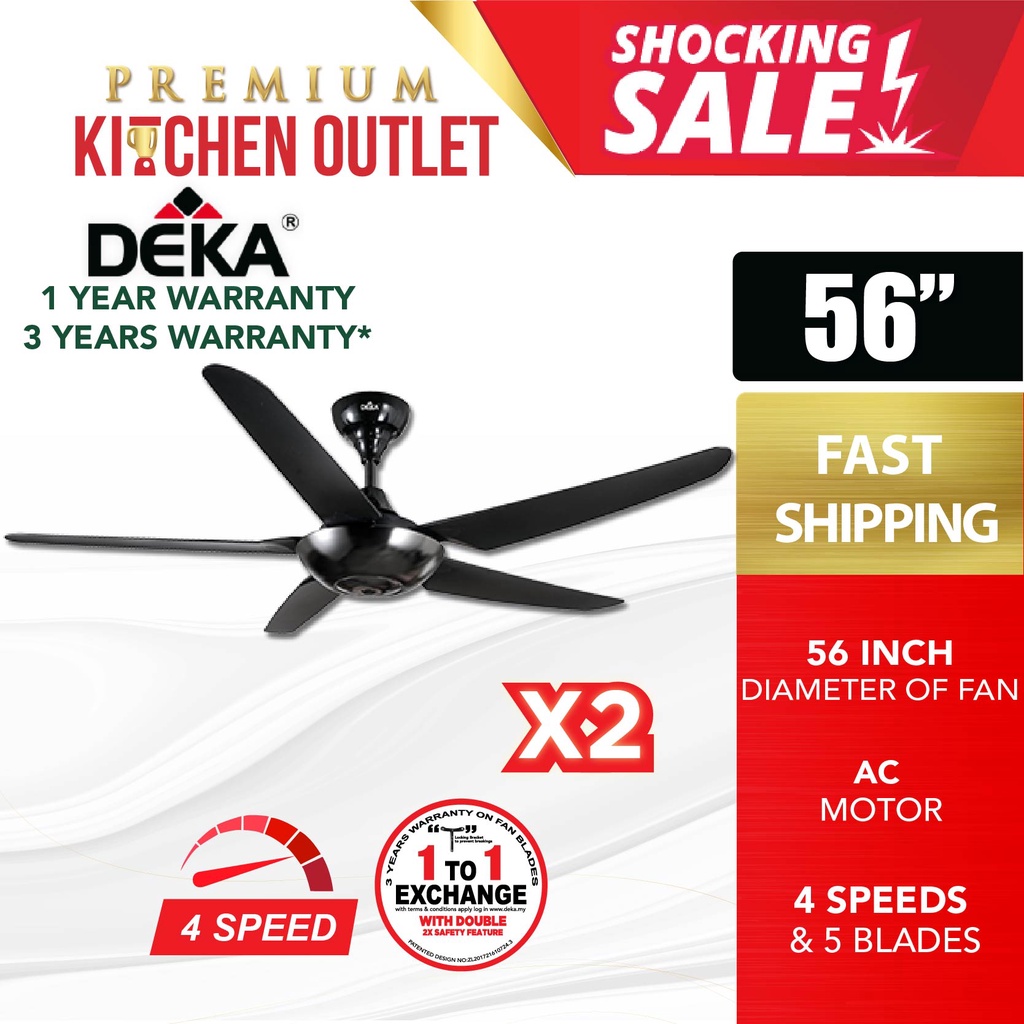 [Twin Pack] Deka 56" 4 Speed X8(GM) | De-Aire Deka 56" 3 Speed AR22 ...
