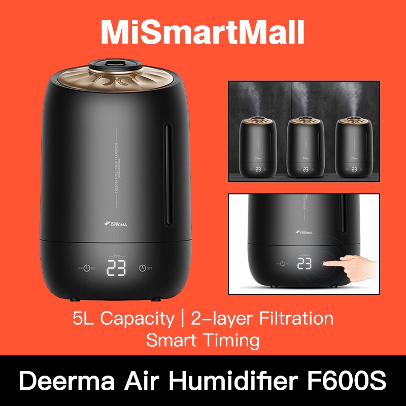 Deerma F600 Air Humidifier 5L Ultrasonic Touch Screen Aroma Air ...