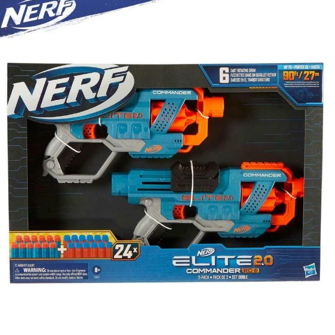 Nerf Elite 2.0 Commander RD6 Dual Pack Blaster | Shopee Malaysia