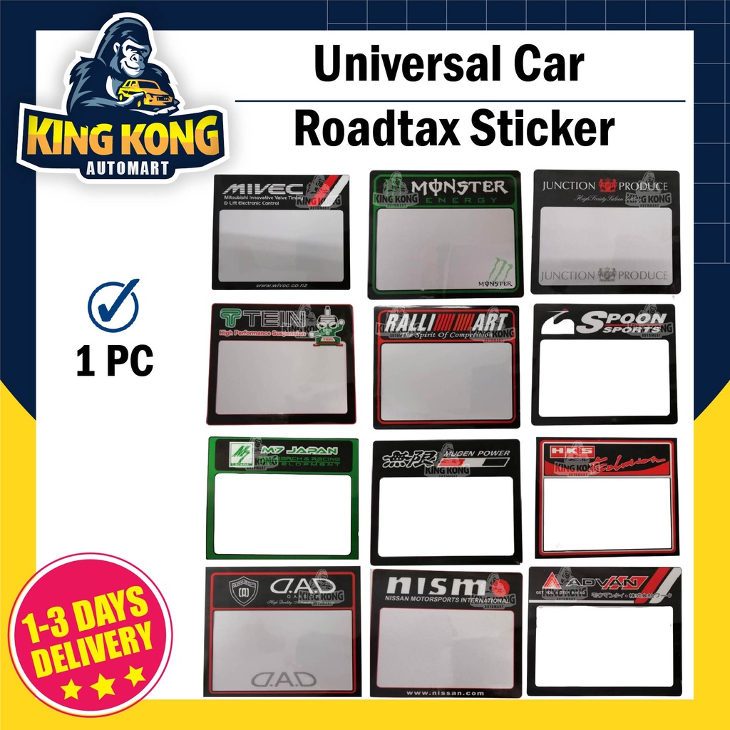 High Quality Car Road Tax Roadtax Sticker Proton Perodua Toyota Honda ...