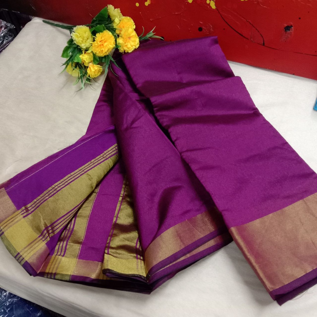 [Ready Stock] Plain Cotton sar / Designer Soft Silk Cotton / Shiny Silk ...