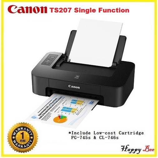 Canon PIXMA TS207 Photo Single Function Inkjet Printer | Shopee Malaysia