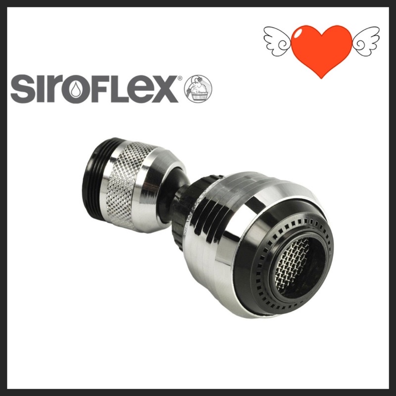 Siroflex - Black Deluxe Double Swivel Sprayers Chrome/ 360 Degree ...