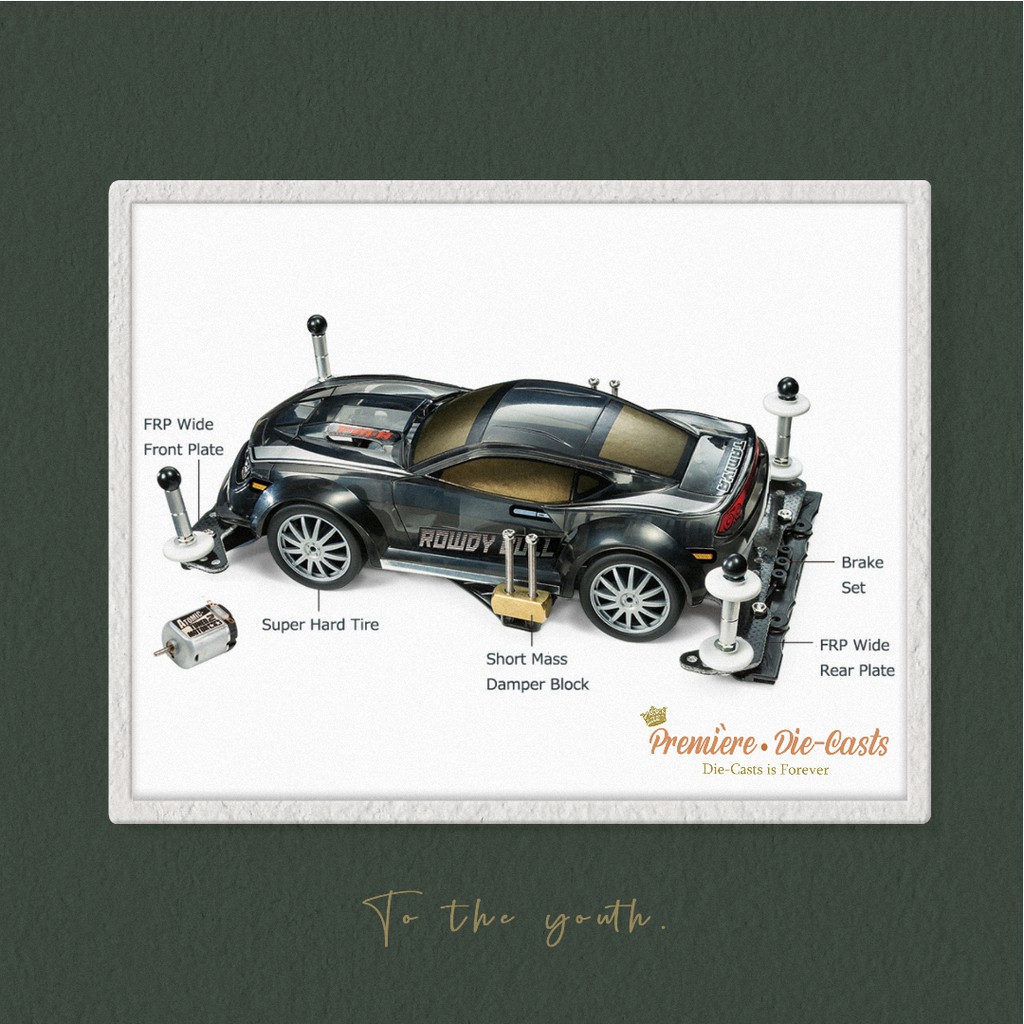 Mini 4WD Starter Pack FM-A Balanced Spec Rowdy Bull Tamiya (NEW) (18710 ...