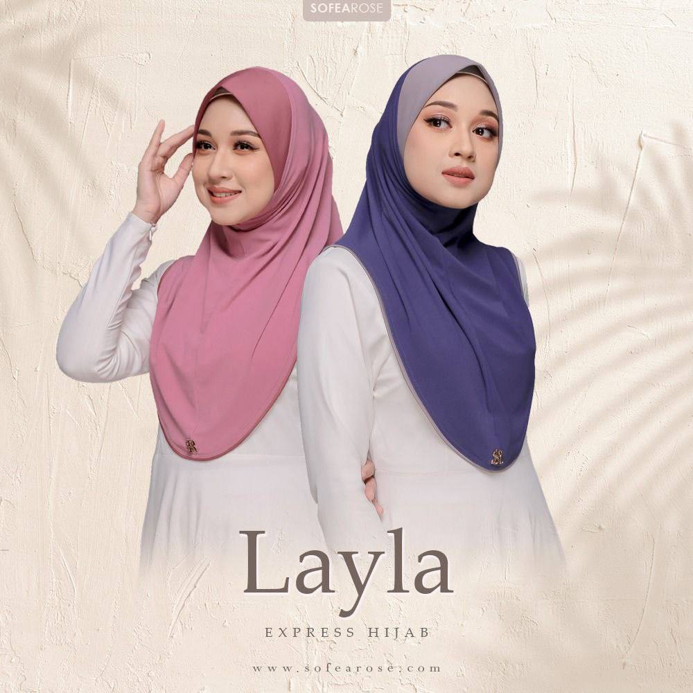 💙 LAYLA EXPRESS HIJAB SERIES 💙 Original BY SOFEAROSE 💙 Tudung Sarung ...
