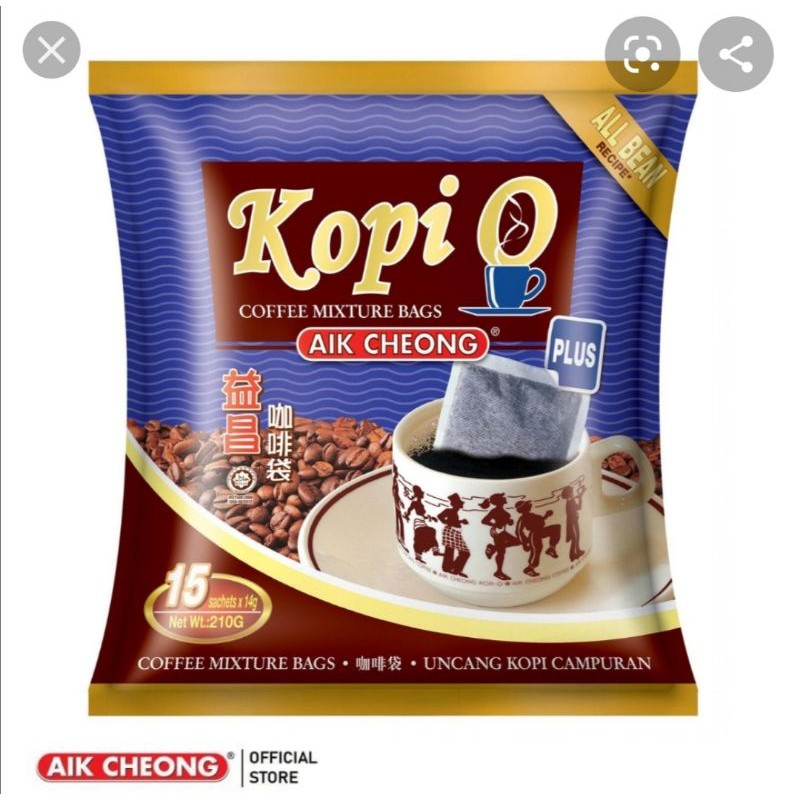 Aik Cheong Instant KopiO Plus Coffee Mixture 【15pack x14g】 | Shopee ...