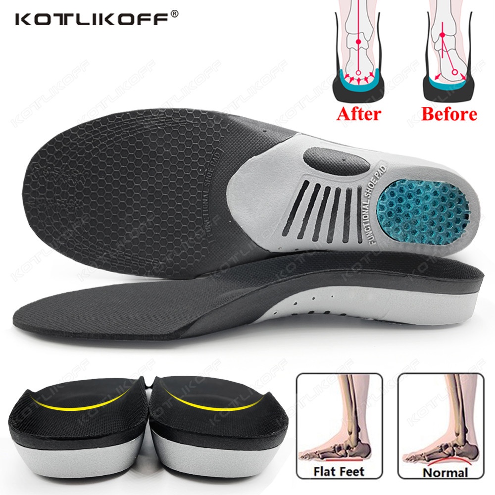 Premium Orthotic Gel Insoles Orthopedic Flat Foot Health Sole Pad For ...