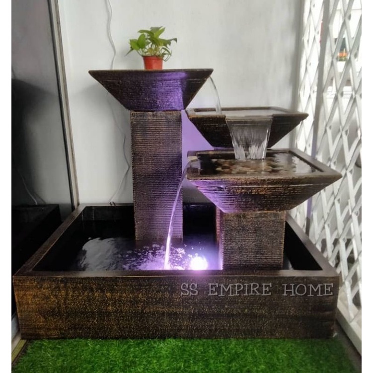 S62 Brown Feng Shui 3.5x2.5 Water Pond Fountain Kolam Air Sandstone ...