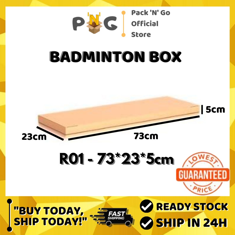Kotak Badminton Racket Box Kraft Paper Big Size Packing Box Packaging ...