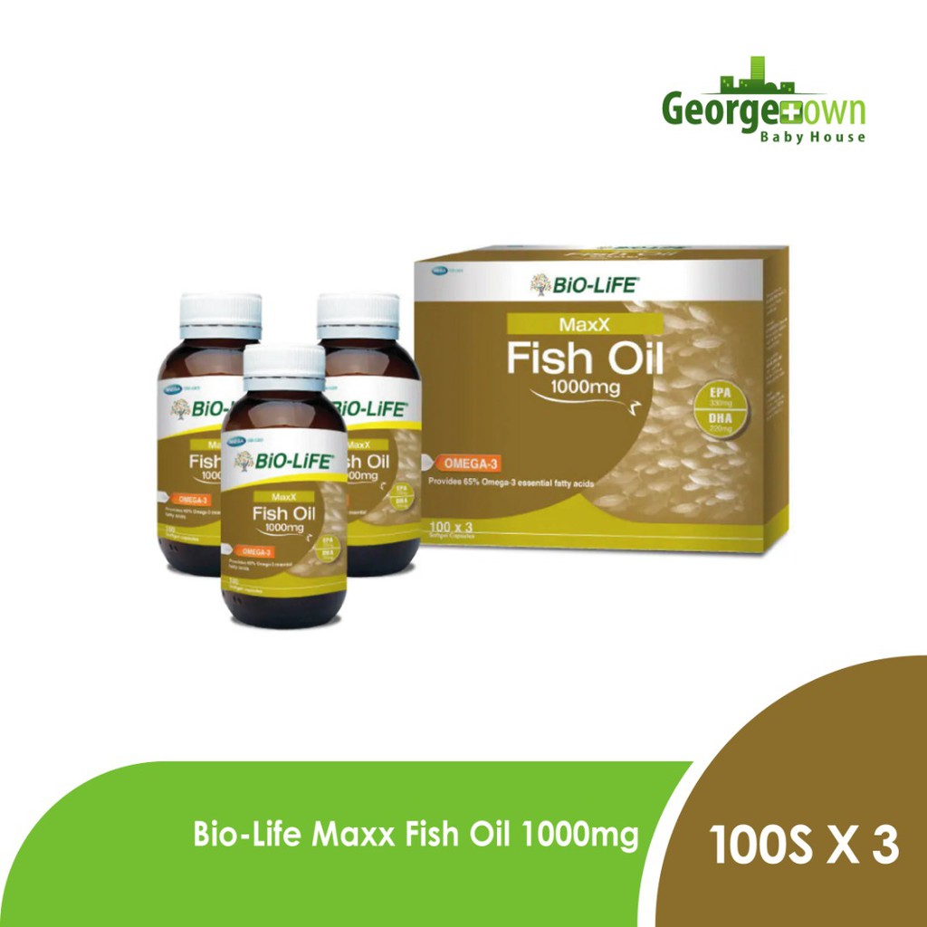 Bio-Life Maxx Fish Oil 1000mg 3*100's (GTG) | Shopee Malaysia