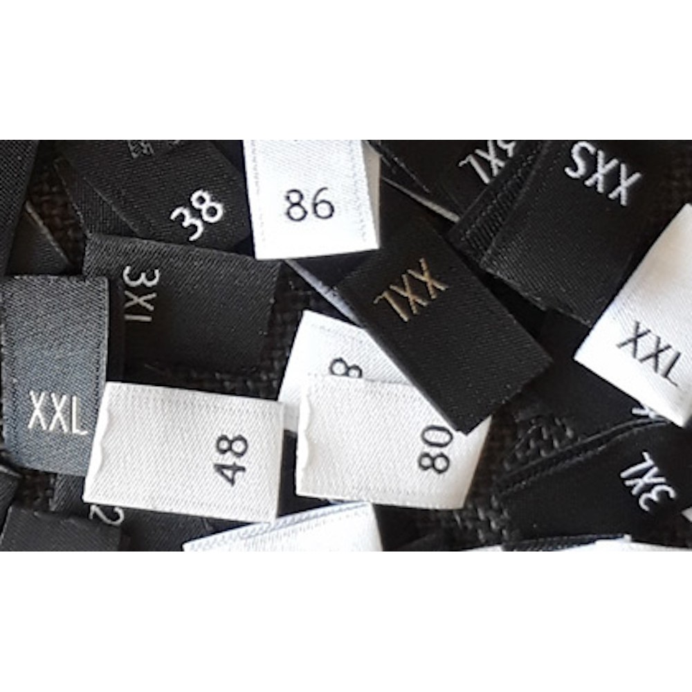 SATIN SIZE LABEL NUMBER Size Label Nylon / Size Tag / Label Saiz Baju ...