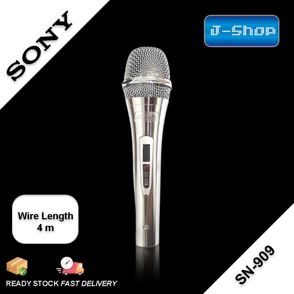 Sony Professional Dynamic Microphone SN-909 Wired Mic For Vocal/Karaoke ...